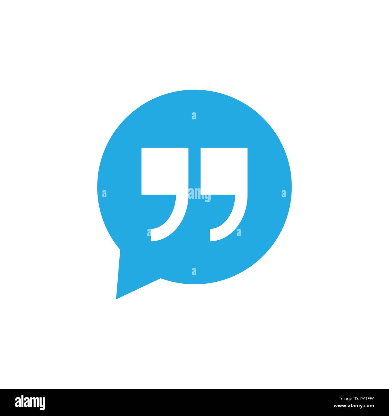 Quote icon. Vector illustration, flat design style Stock Vector Image ...