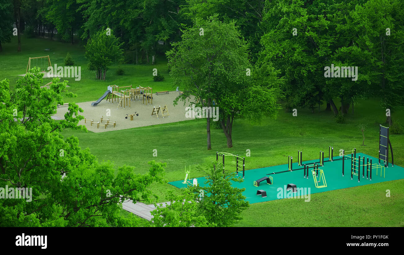 sports ground top view, sports lifestyle concept Stock Photo - Alamy