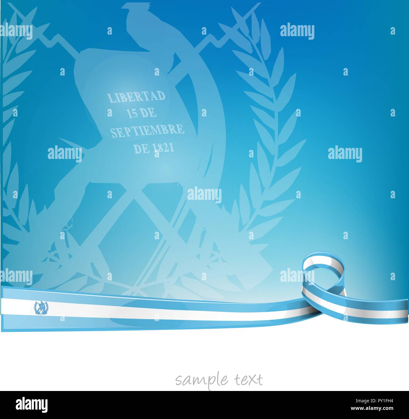 guatemala ribbon flag on blue sky background Stock Vector Image & Art ...