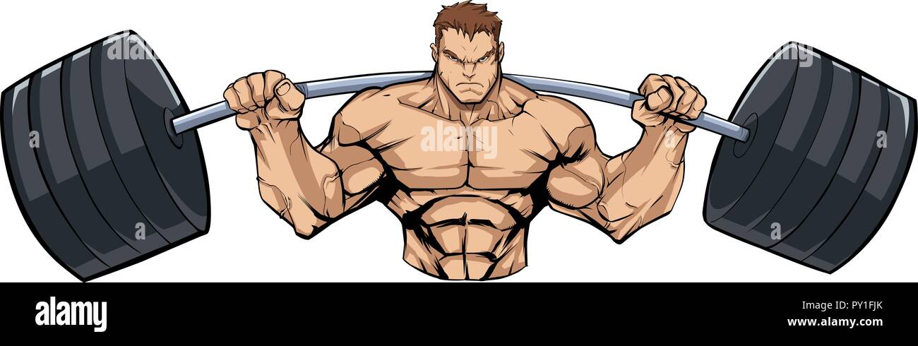 Bodybuilder Gym Mascot Stock Vector Image & Art - Alamy