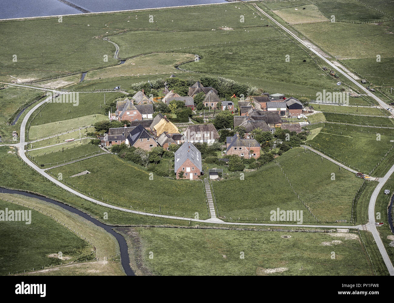 Hallig Oland, Nordfriesland, Schleswig-Holstein, Deutschland Stock ...