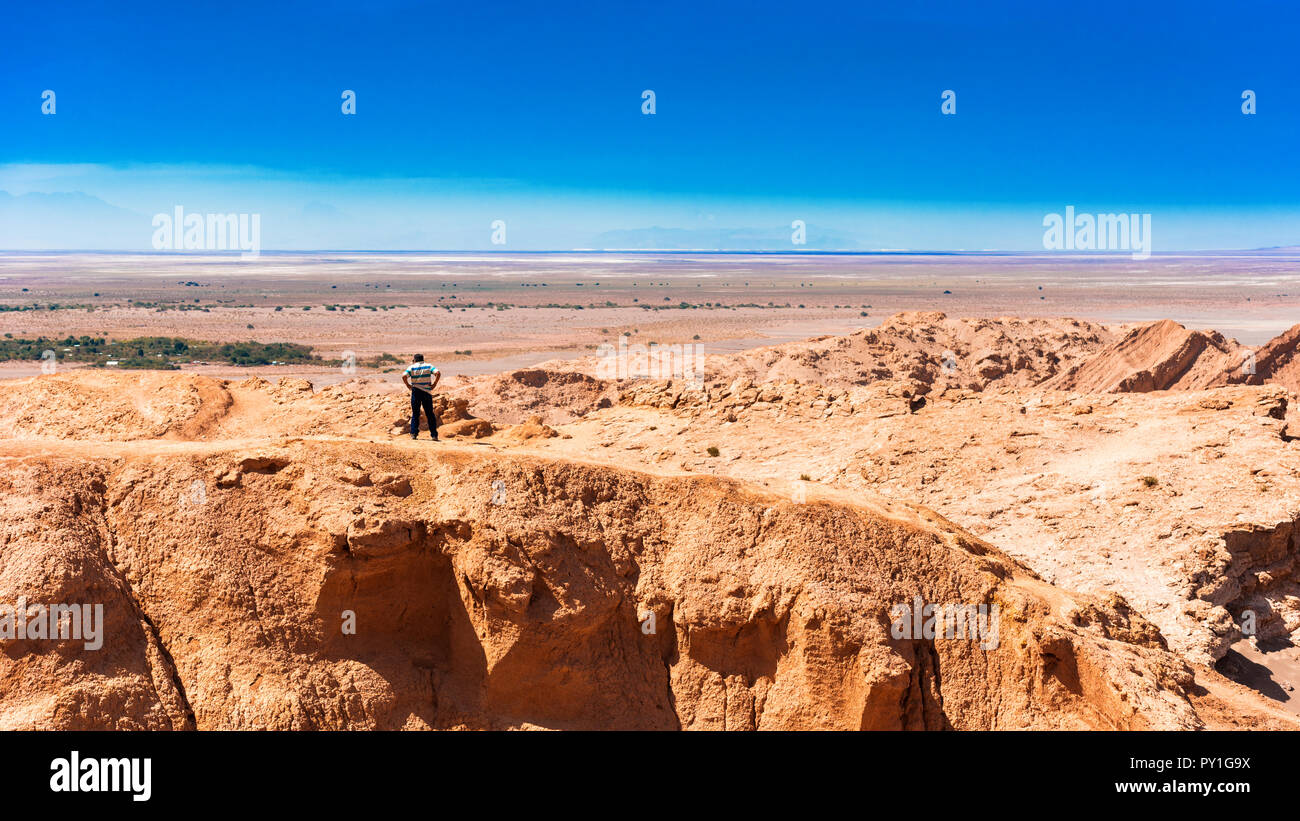 Landscape in Atacama desert, Chile. Copy space for text Stock Photo - Alamy