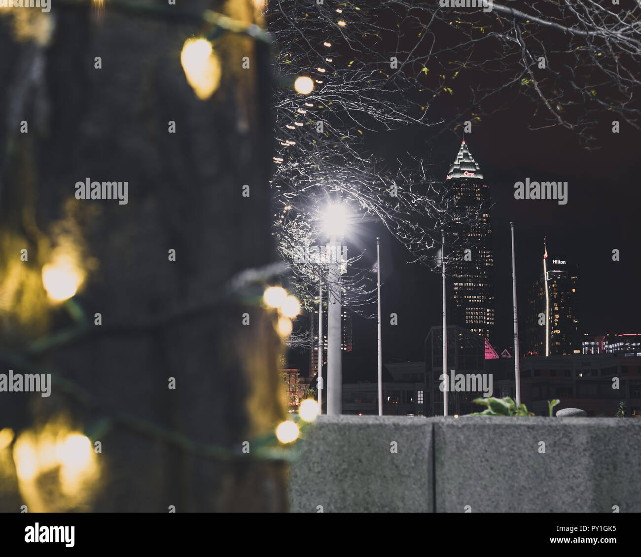 Cleveland skyline christmas hi-res stock photography and images - Alamy