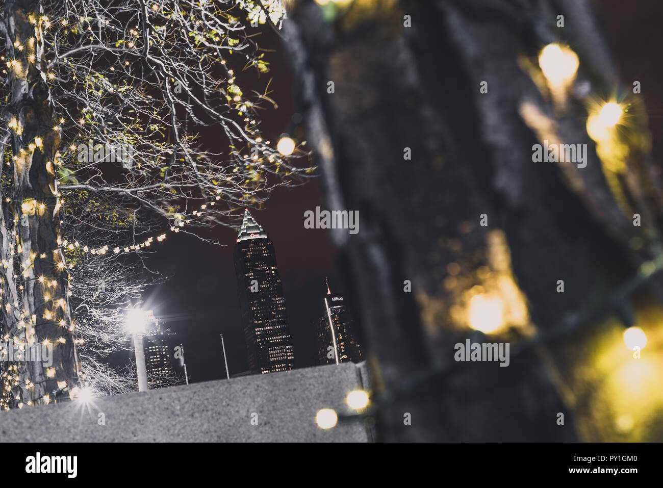 Cleveland skyline christmas hi-res stock photography and images - Alamy