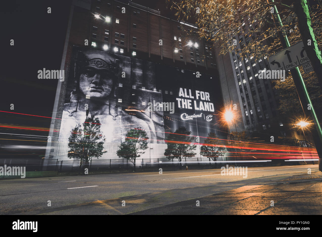 Guardian Banner All for the Land Lebron Stock Photo - Alamy