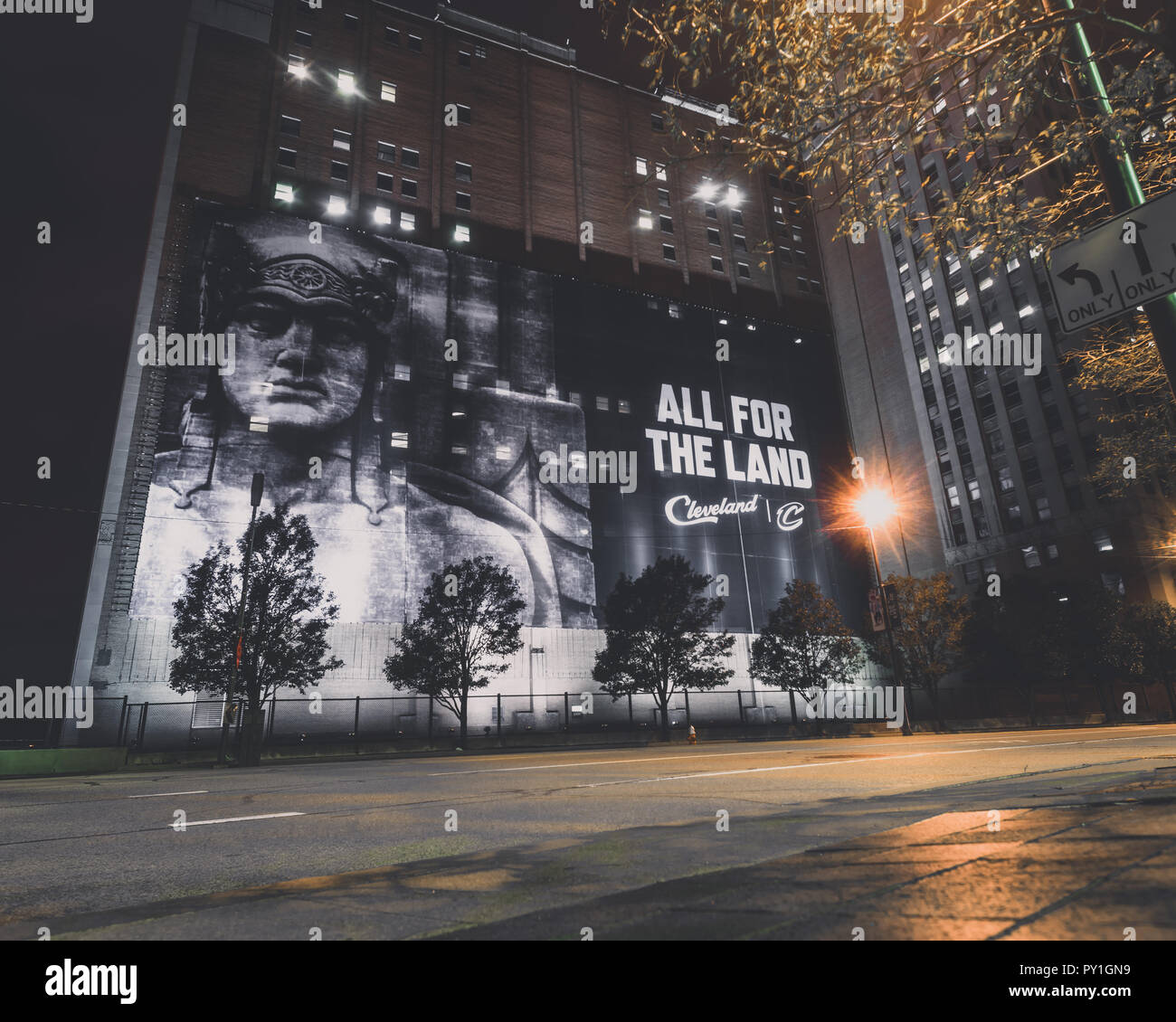 Guardian Banner All for the Land Lebron Stock Photo - Alamy