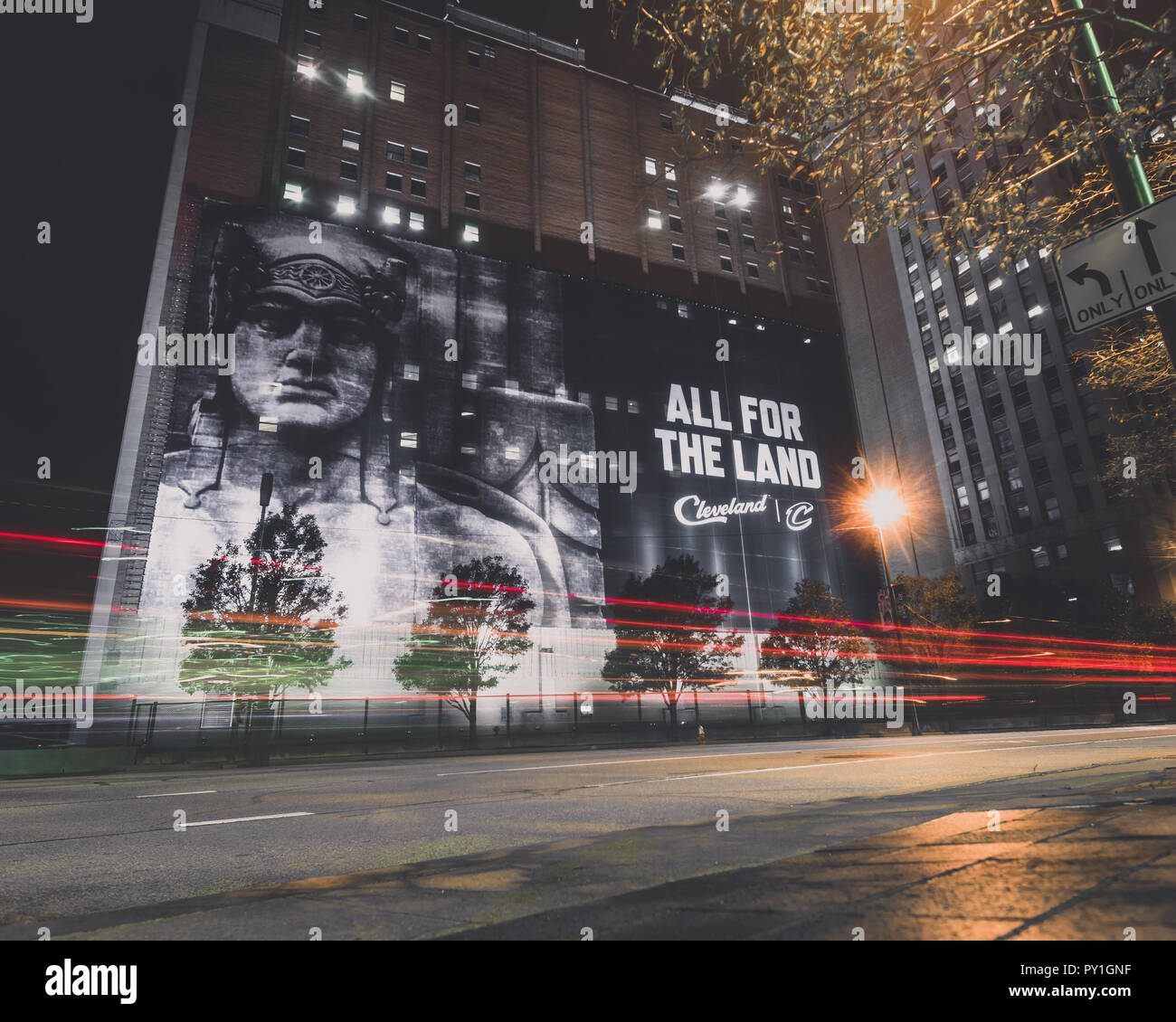 Guardian Banner All for the Land Lebron Stock Photo - Alamy