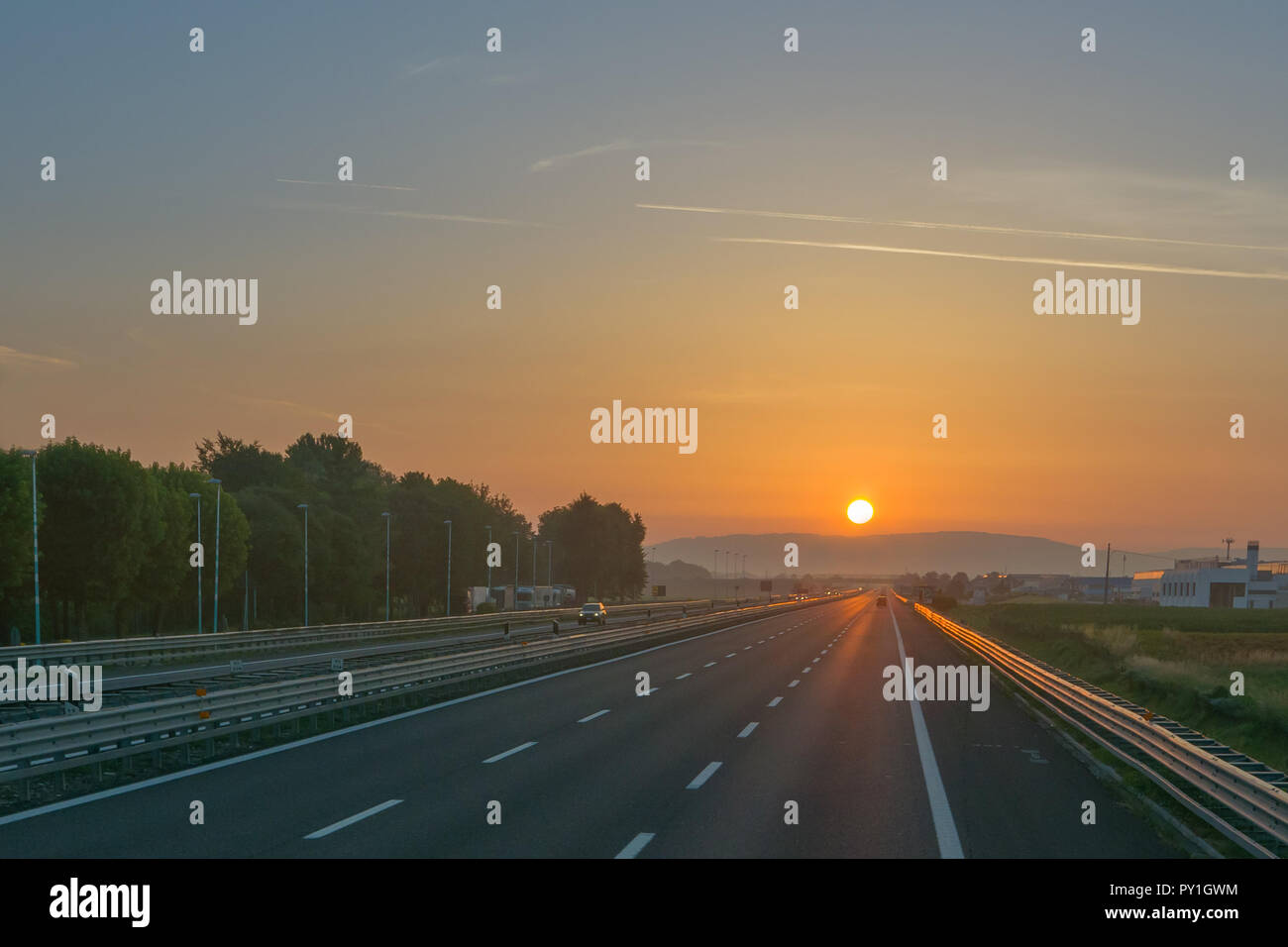 Empty motorway europe perspective hi-res stock photography and images ...