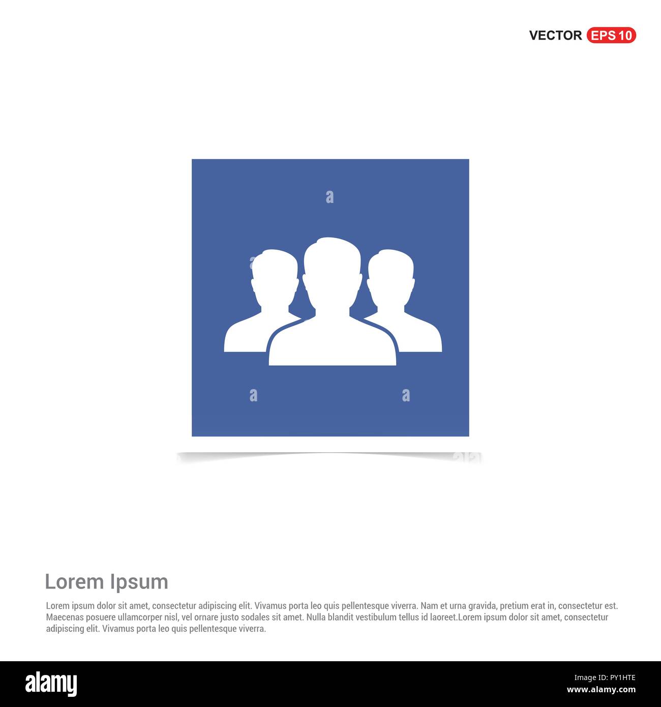 Group of people icon. - Blue photo Frame Stock Vector Image & Art - Alamy