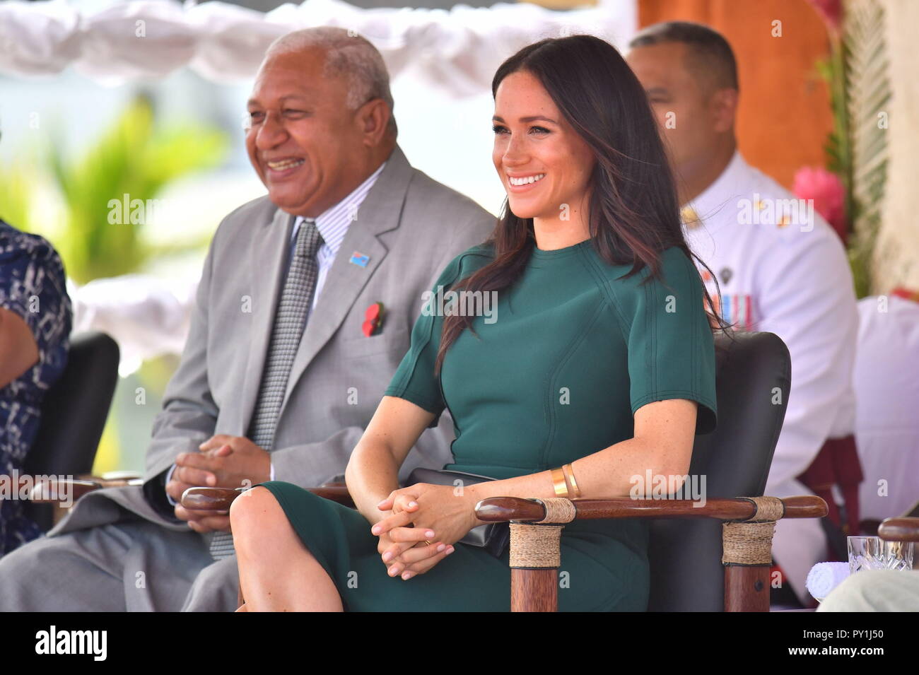 The Duke and Duchess of Sussex attend the unveiling of a statue ...