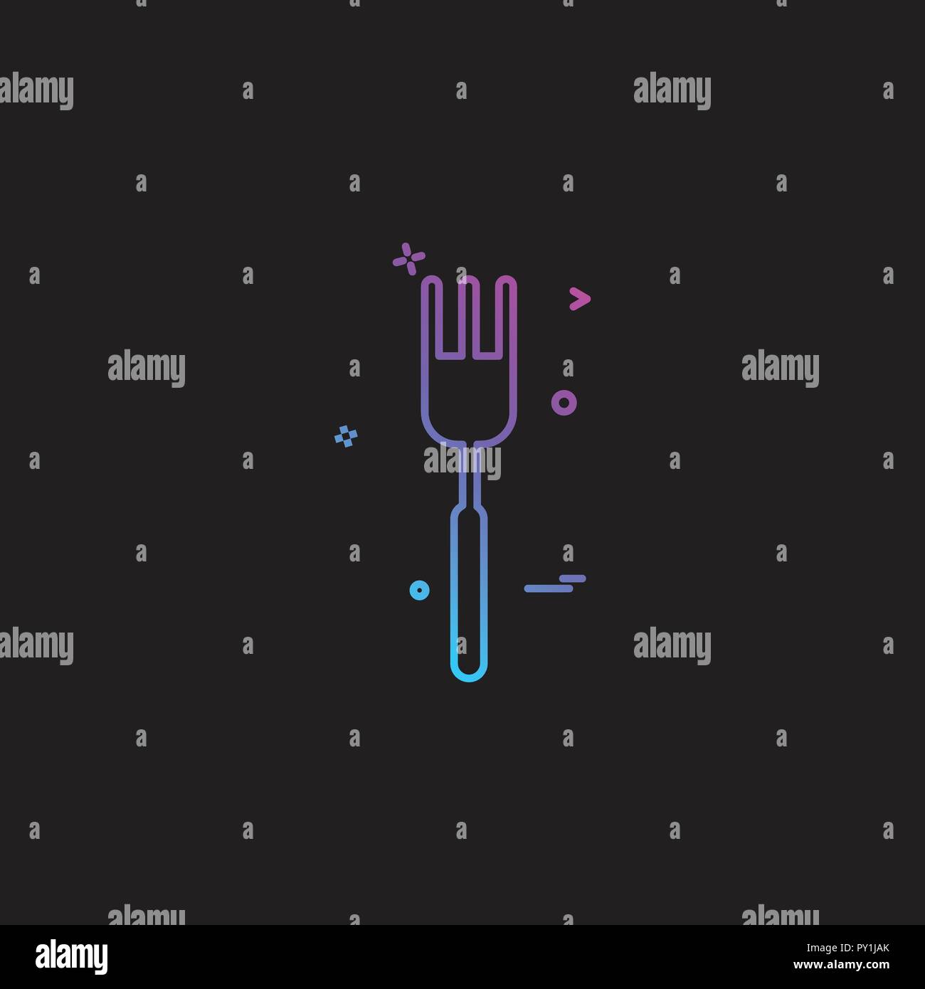 Fork icon design vector Stock Vector Image & Art - Alamy