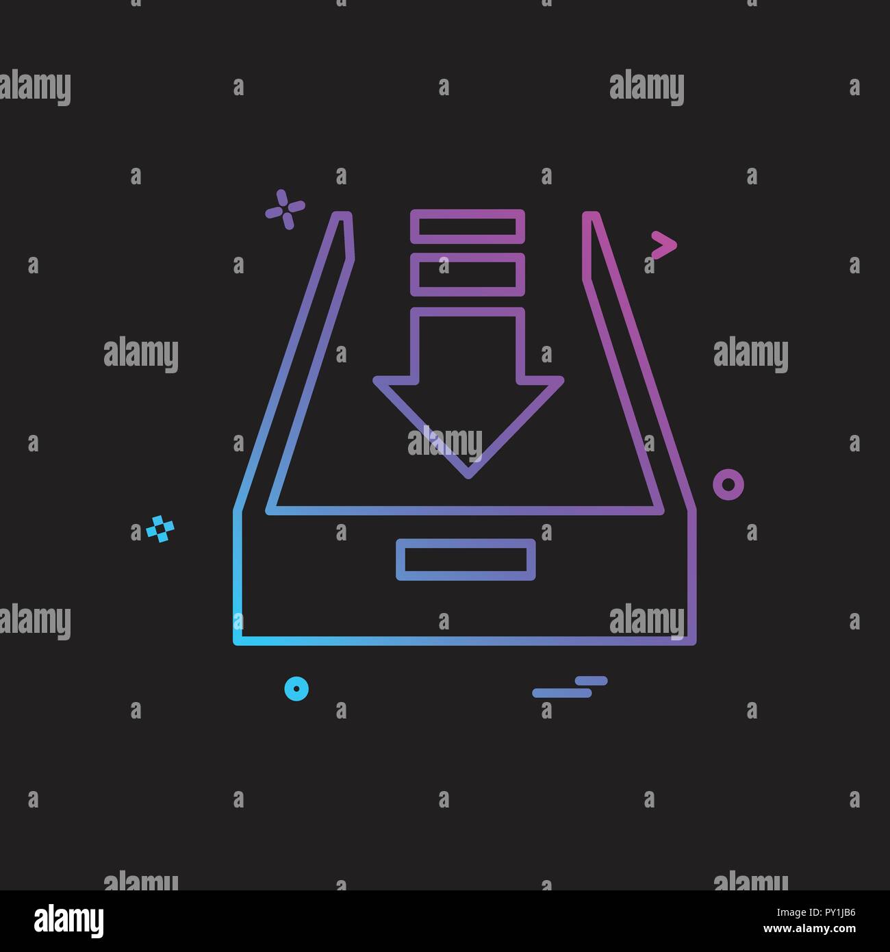 Downloading icon design vector Stock Vector Image & Art - Alamy