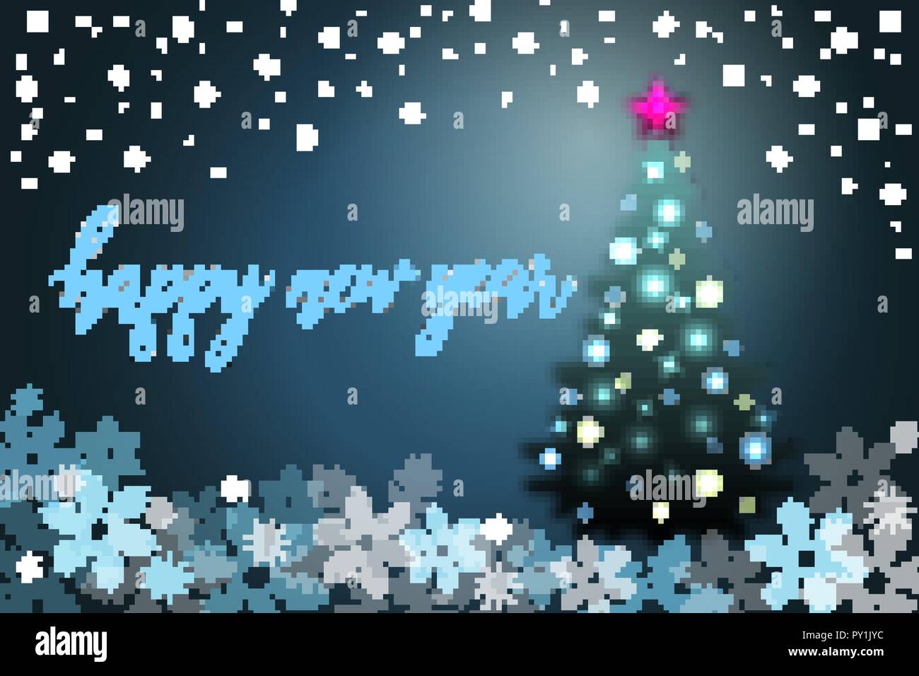 Winter holiday background with snow and fur-tree Stock Vector Image ...