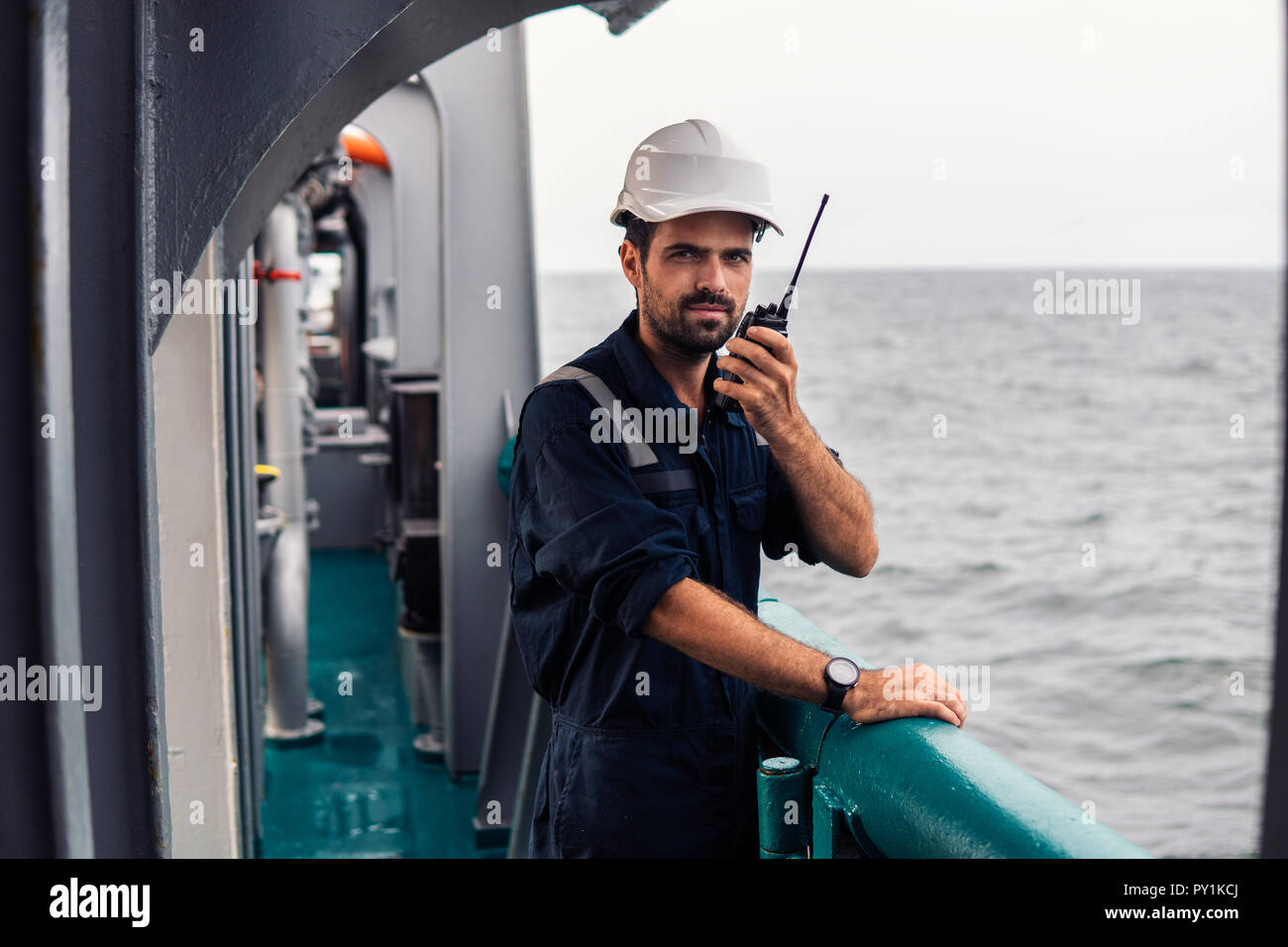 Deck officer on offshore vessel hi-res stock photography and images - Alamy
