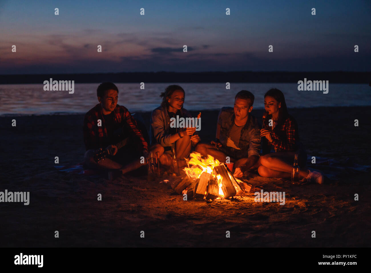 Fun Beach Bonfire Party