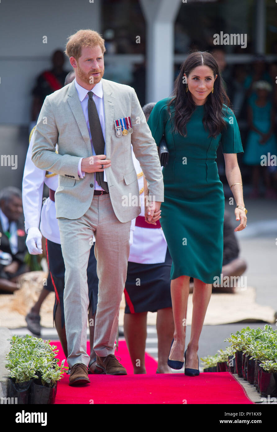 The Duke and Duchess of Sussex attend the unveiling of a statue ...