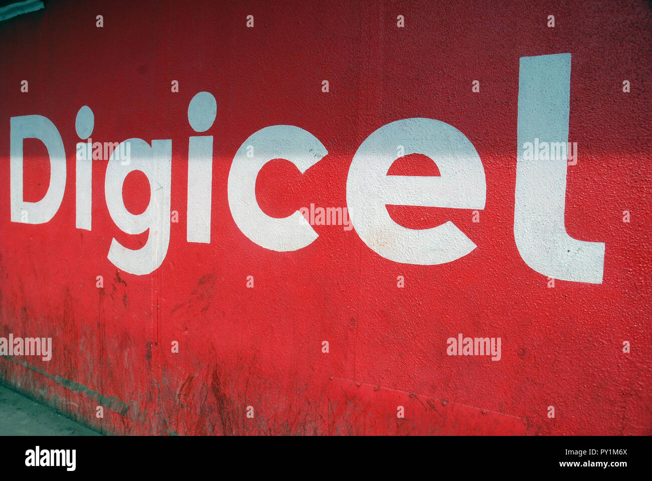Digicel Sign Painted on wall outside King Kakaruk, Food and Drink ...