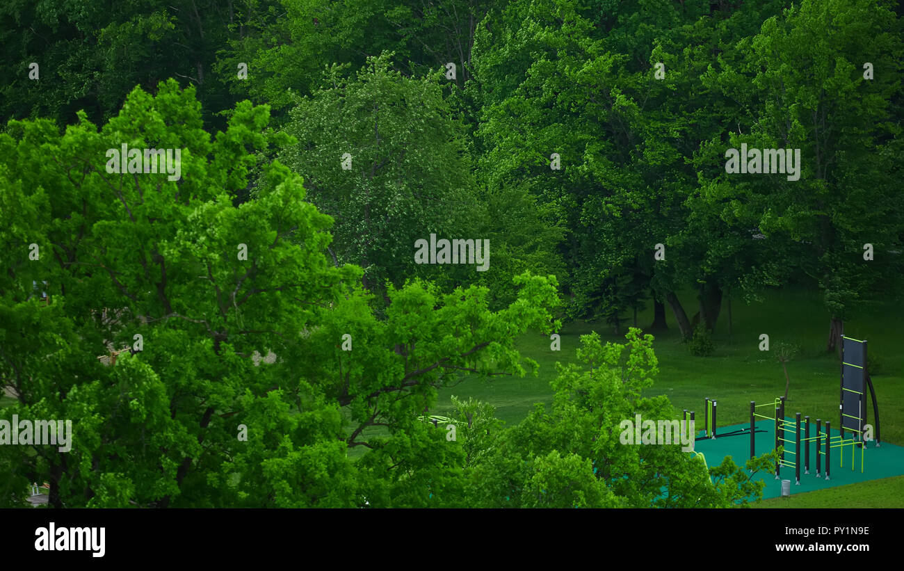 sports ground top view, sports lifestyle concept Stock Photo - Alamy