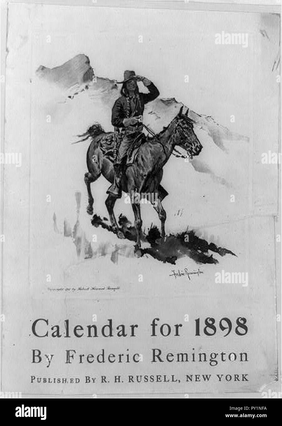 Calendar for 1898 by Frederic Remington - Frederic Remington Stock ...