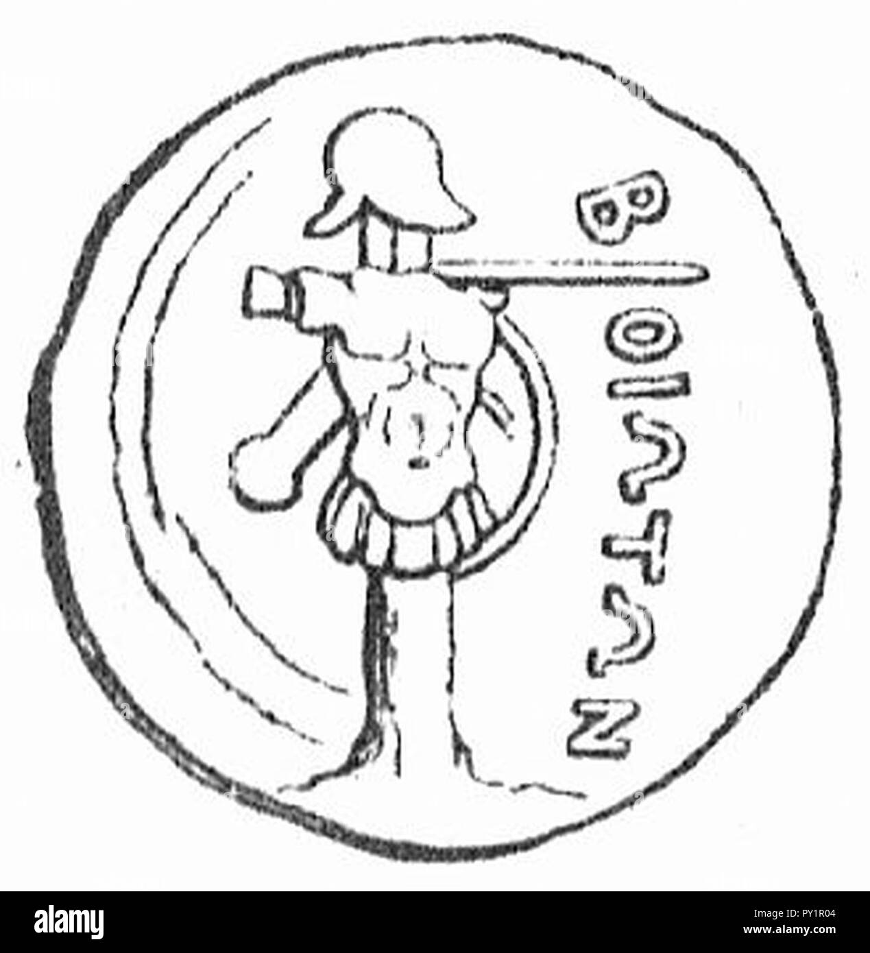 Böotische Münze mit einem Tropaion Stock Photo - Alamy