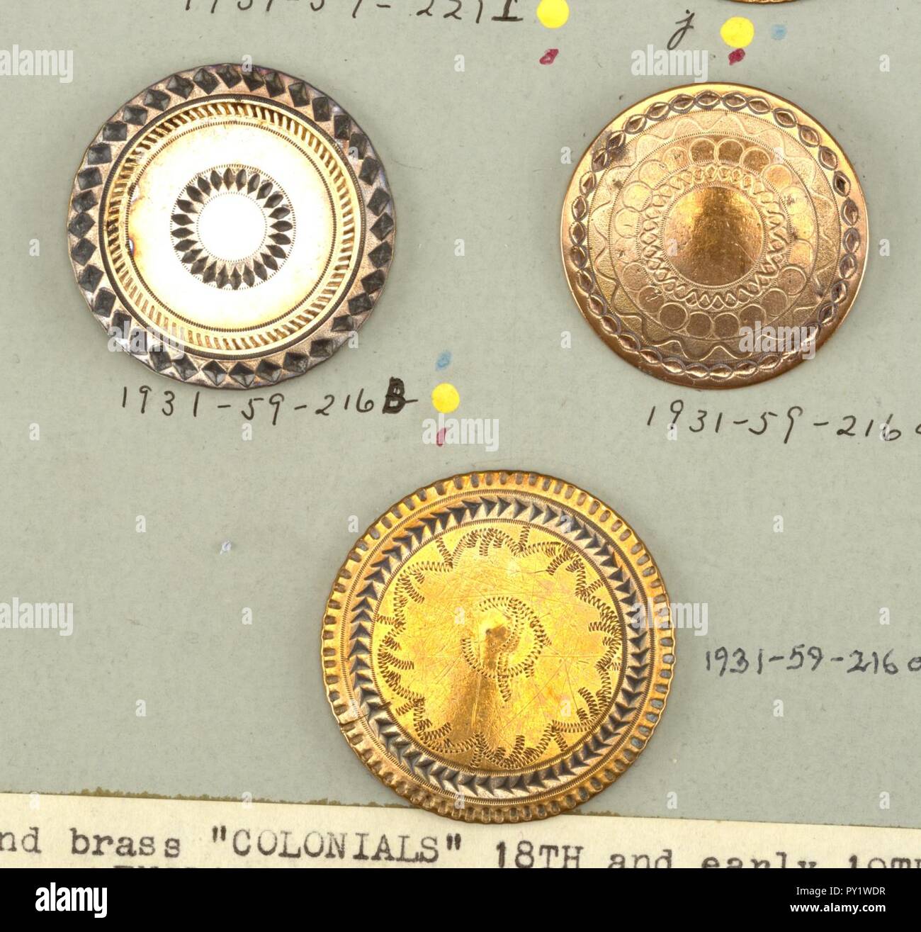 Button, late 18th century Stock Photo - Alamy