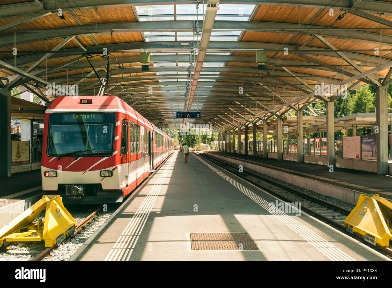 Zermatt train station hi-res stock photography and images - Alamy
