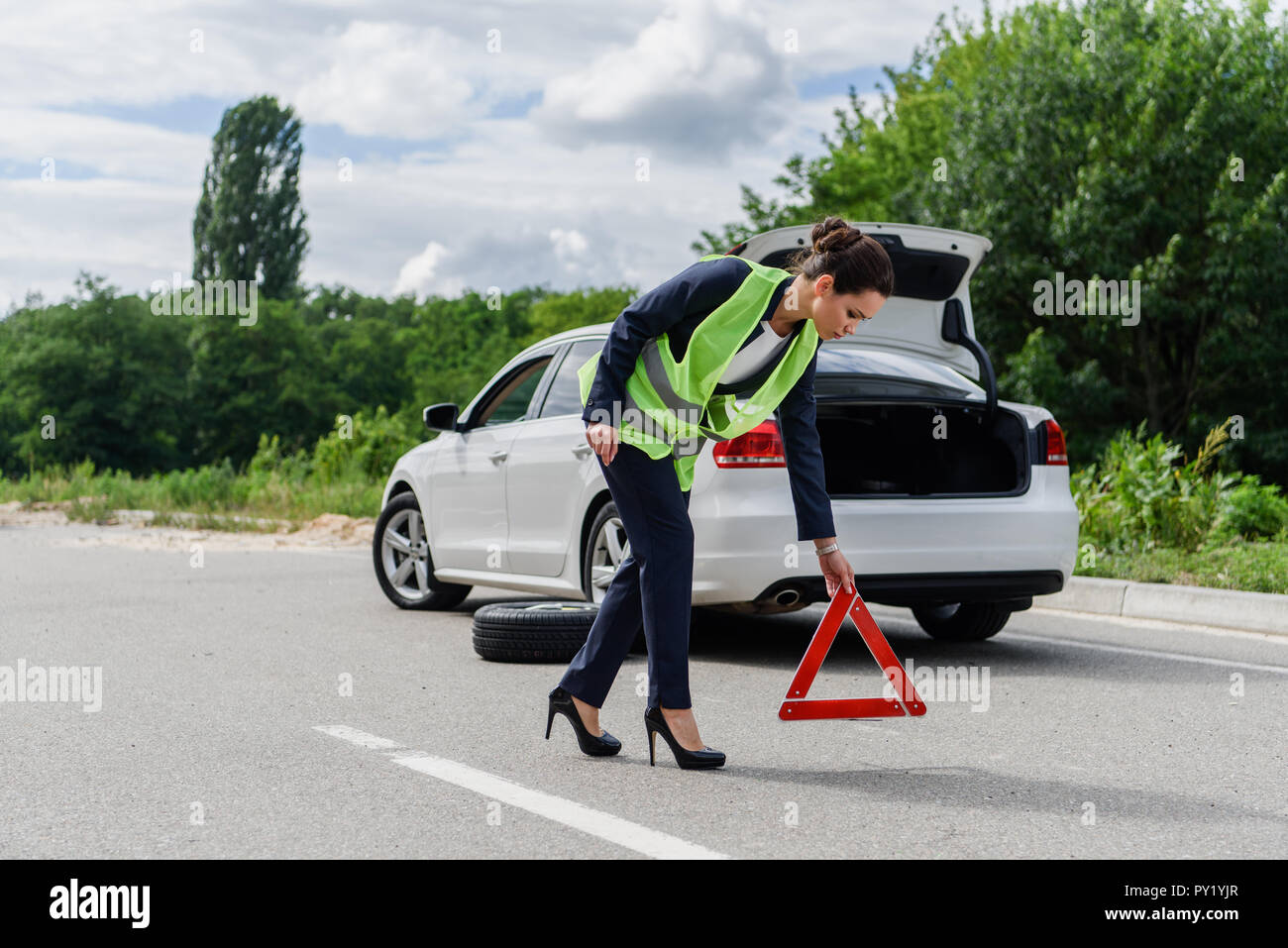 Car Near Stop Sign High Resolution Stock Photography and Images - Alamy