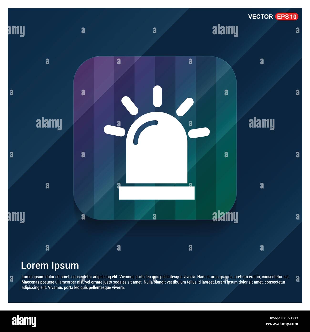 Siren beacon silhouette icon Cut Out Stock Images & Pictures - Alamy