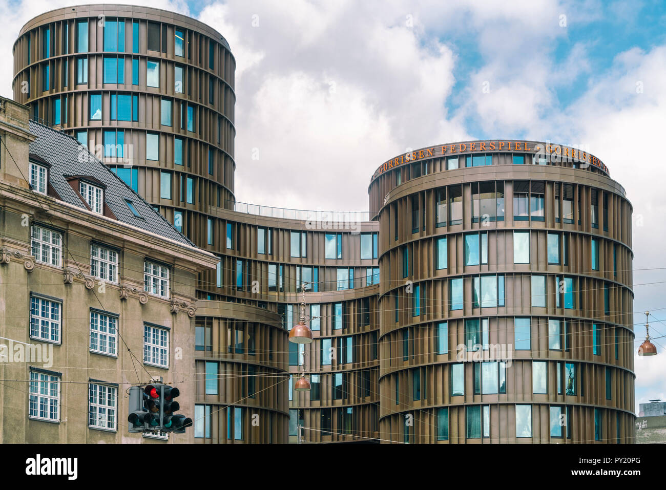 Copenhagen modern building Axel Tower near the Tivoli and train station ...