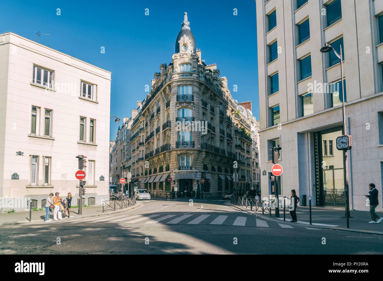 Parisian building near victor hugo square hi-res stock photography and ...