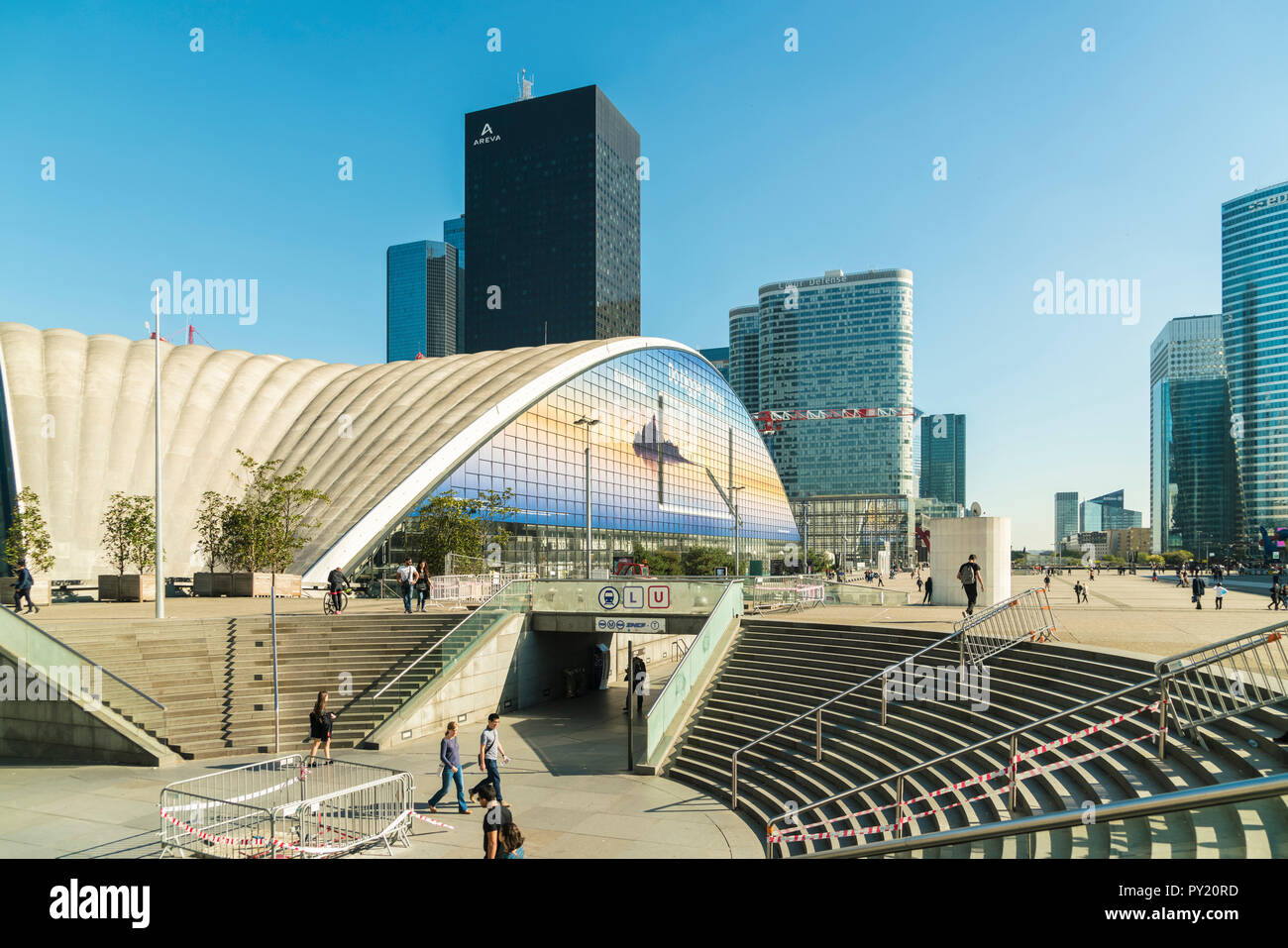 Modern architecture and towers, skyscrapers in La Defense. La Defense ...