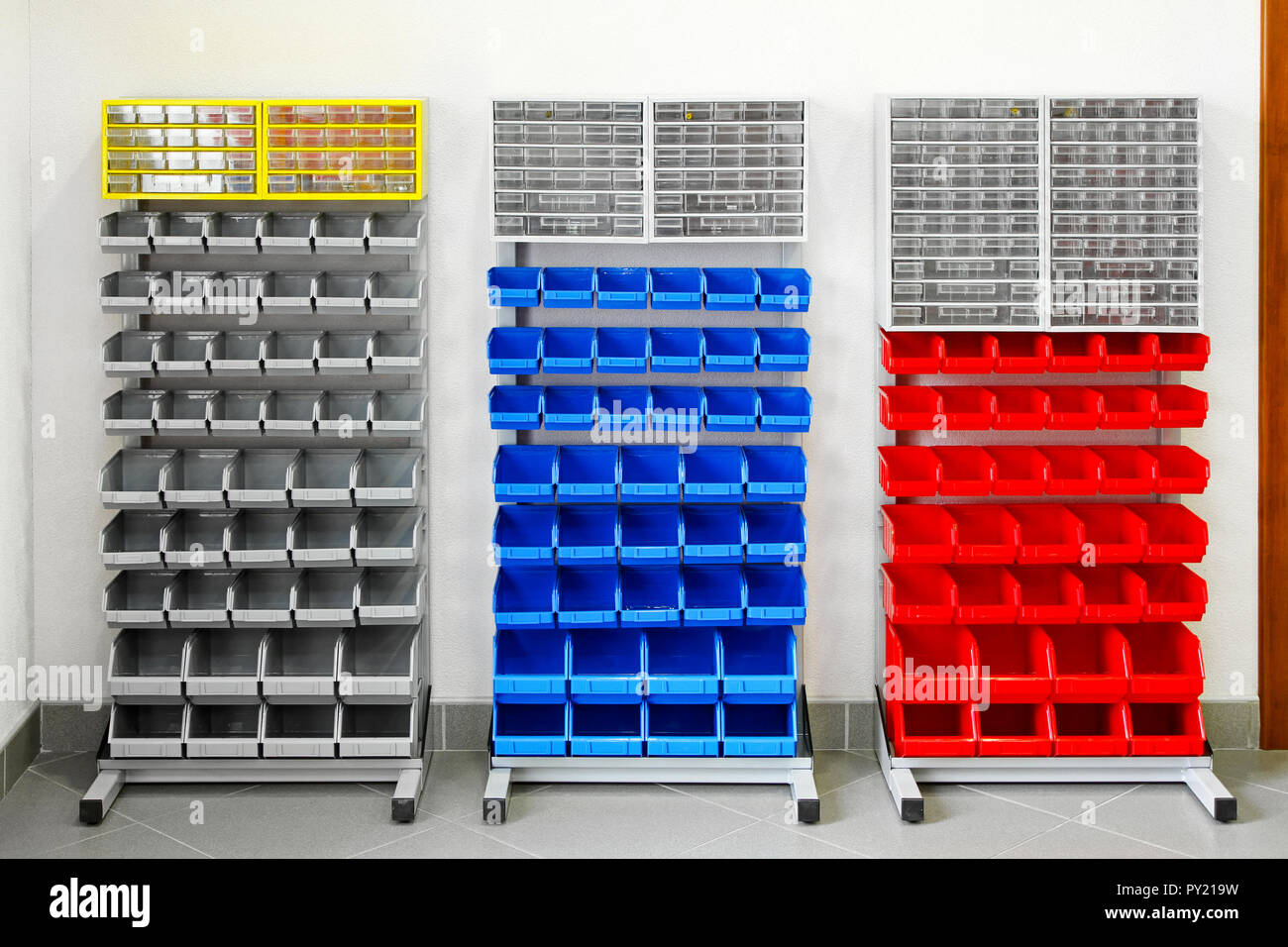 Inventory bins shelves in stock hi-res stock photography and images - Alamy