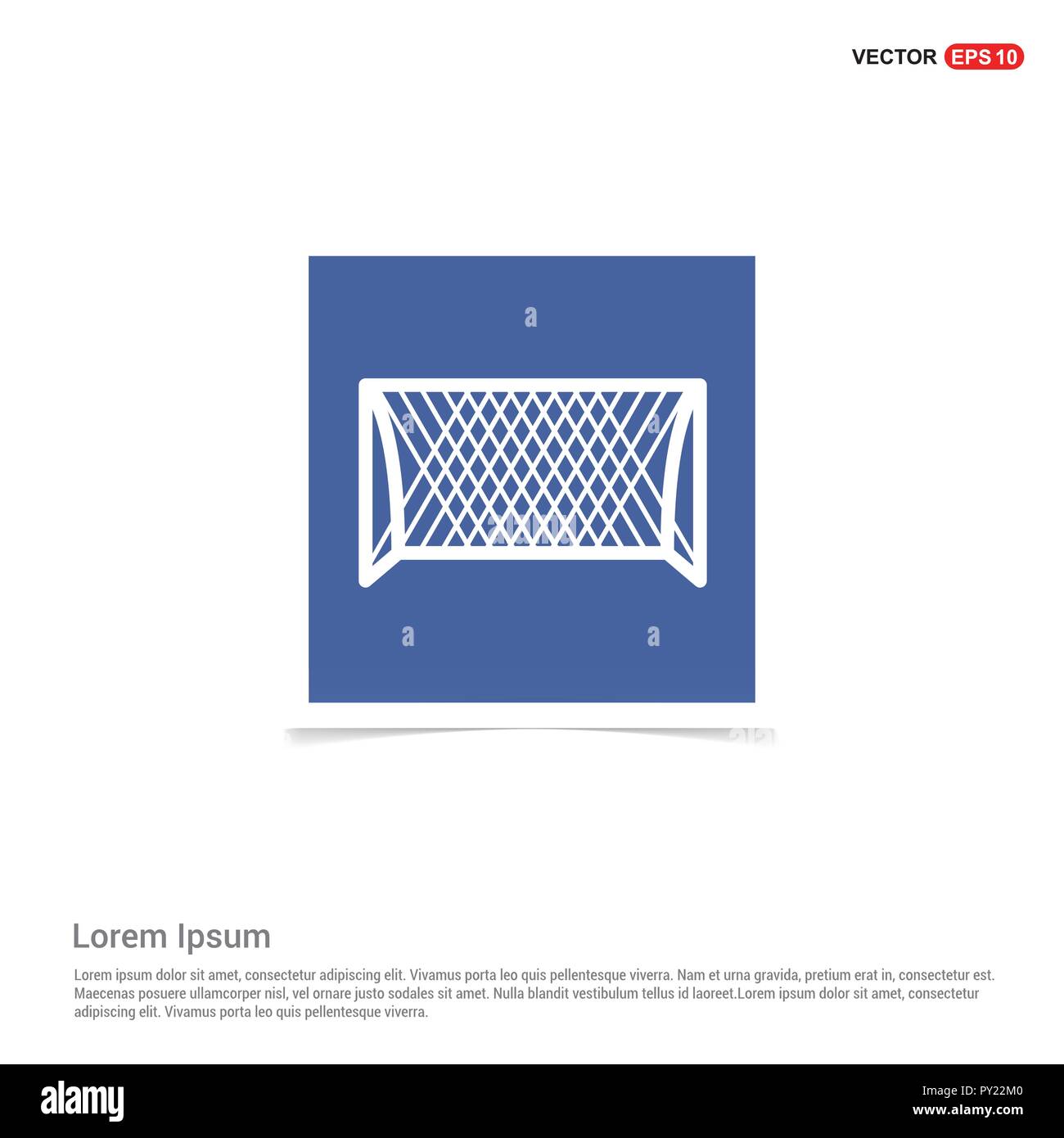 Soccer Goal Icon - Blue photo Frame Stock Vector Image & Art - Alamy