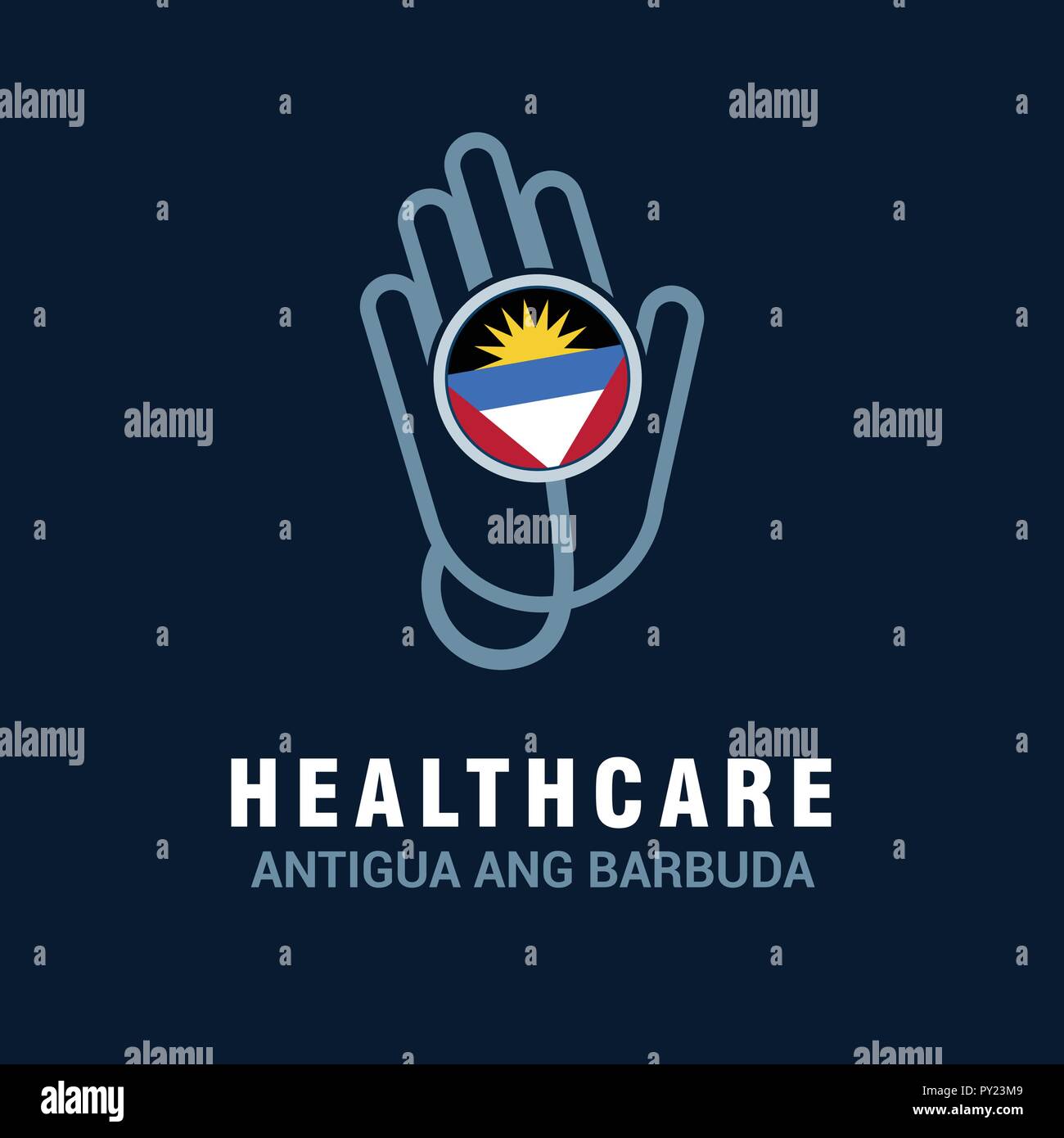Health care logo with country flag design vector Stock Vector Image ...