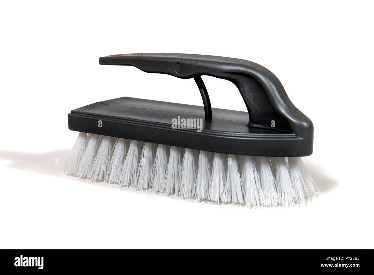 Scrub brush with handle isolated on white background Stock Photo - Alamy
