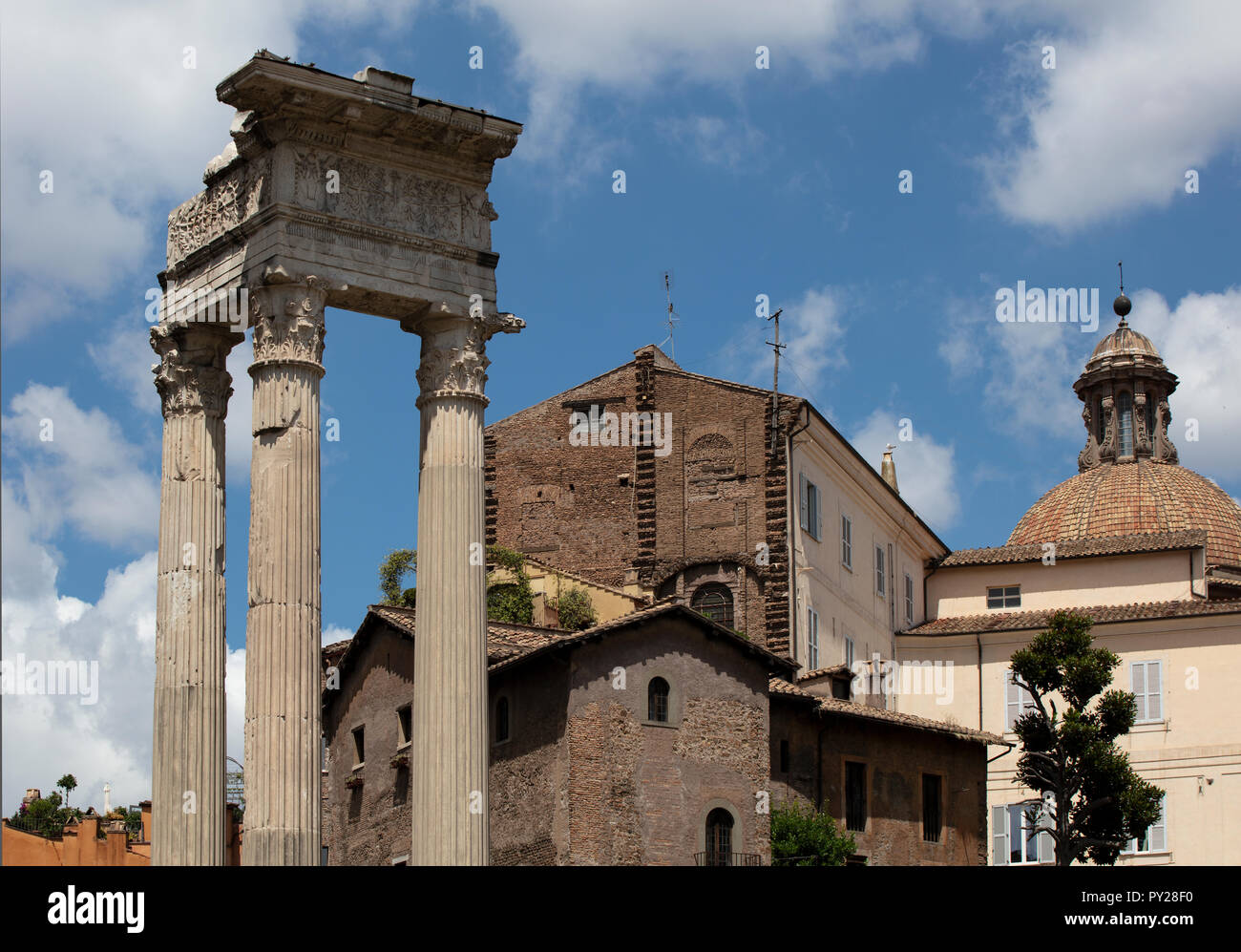 The three remaining columns of the Temple of Apollo Sosianus, with ...