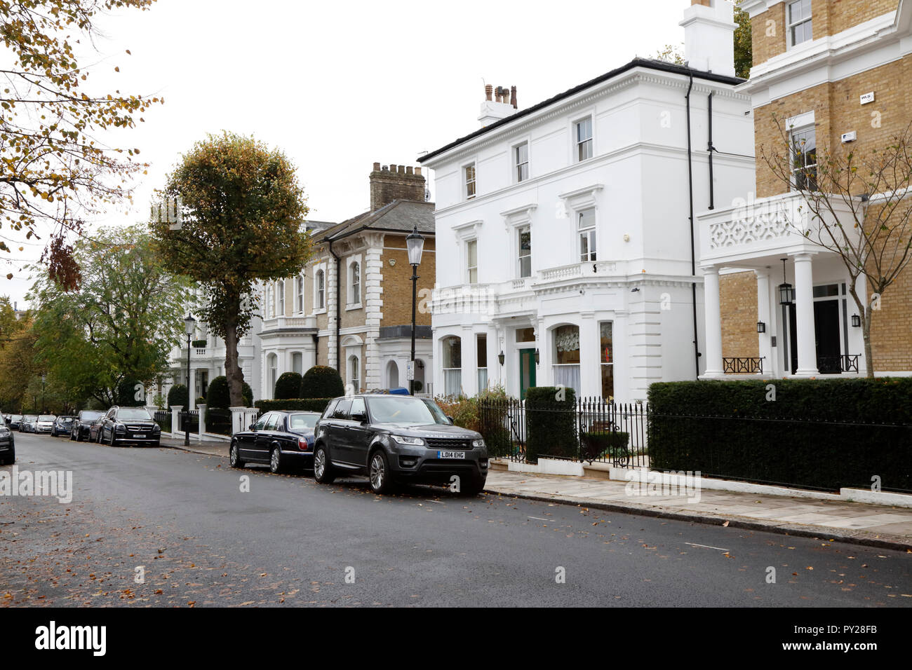 Regency housing in Phillimore Gardens, Kensington, London, UK Stock ...