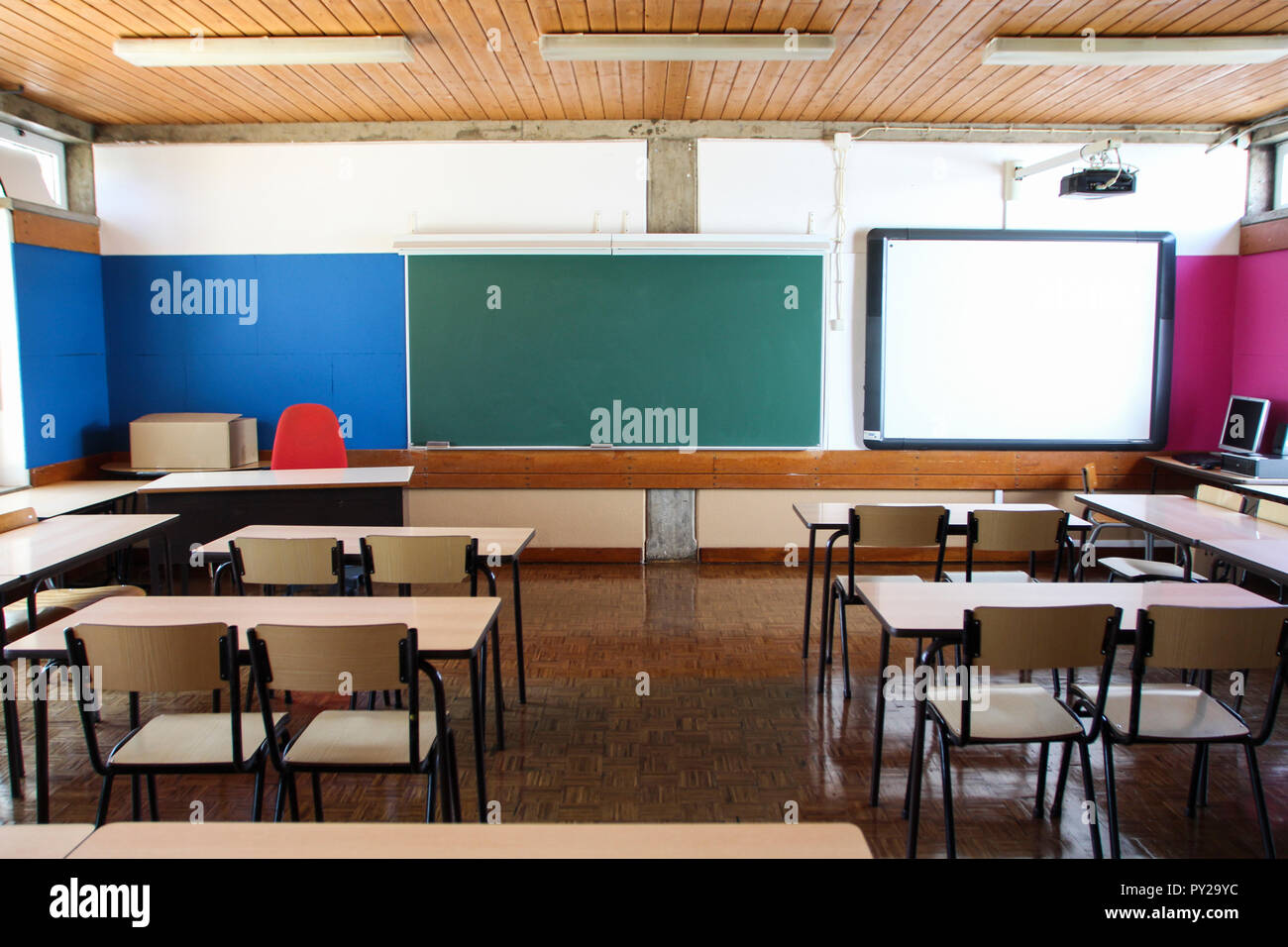 View of the interior of elementary school Stock Photo - Alamy