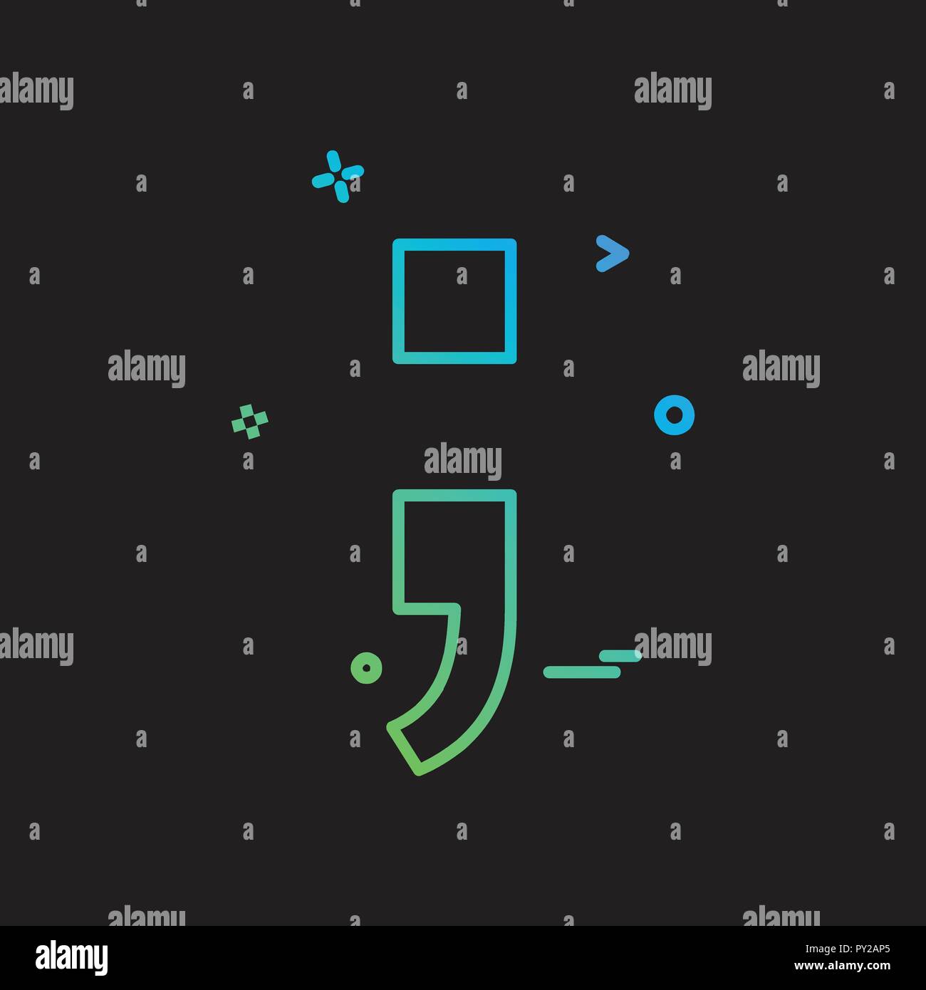 Semicolon vector vectors hi-res stock photography and images - Alamy