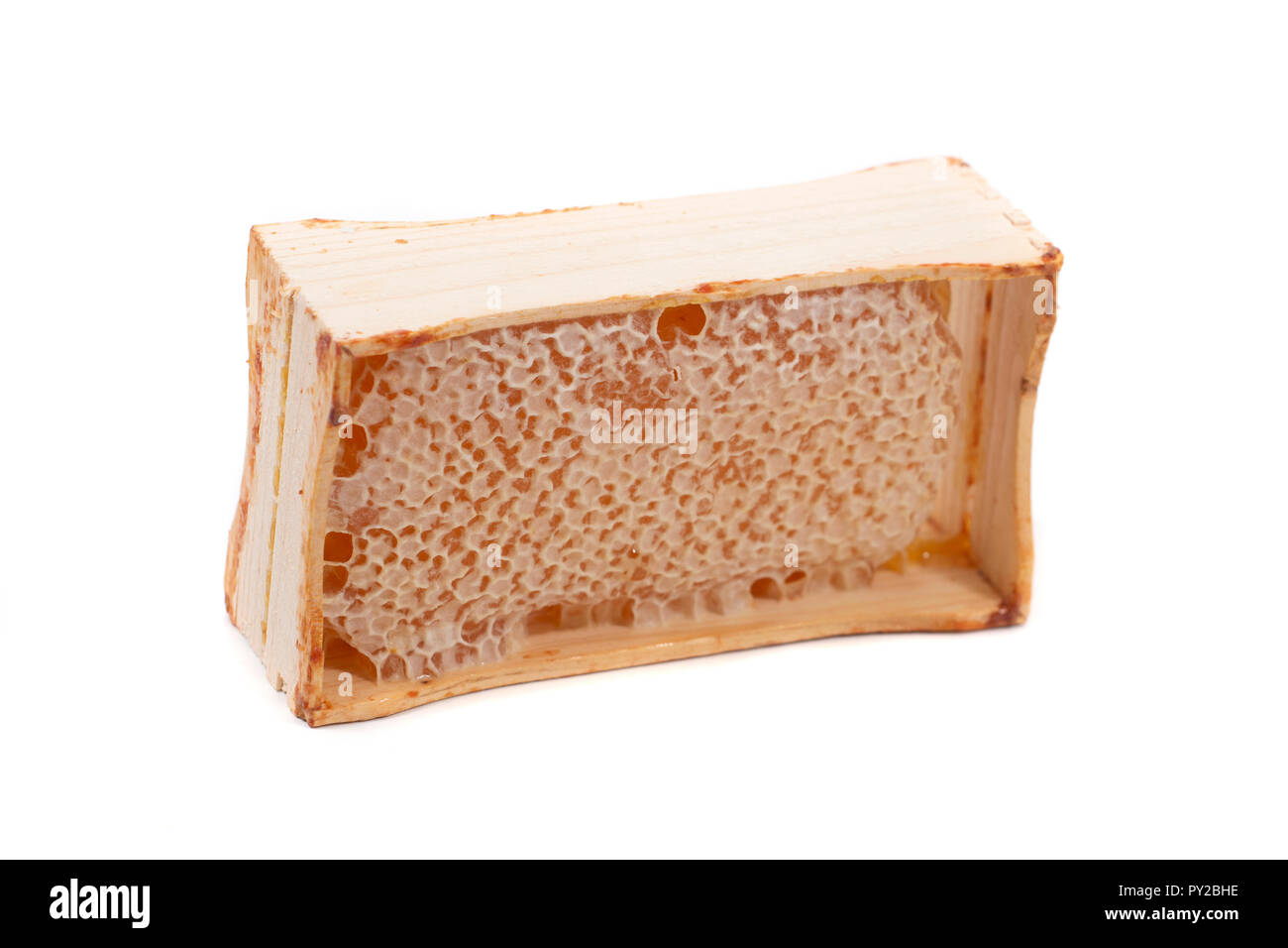 sweet honeycomb crate isolated on a white background Stock Photo - Alamy