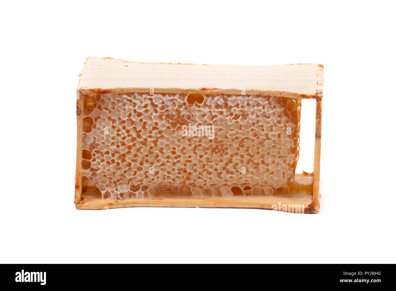 sweet honeycomb crate isolated on a white background Stock Photo - Alamy