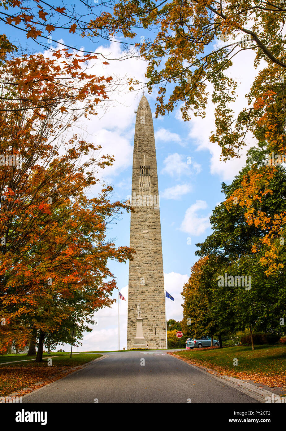 Autumn Bennington Battle Monument, Bennington, Vermont, USA, New ...