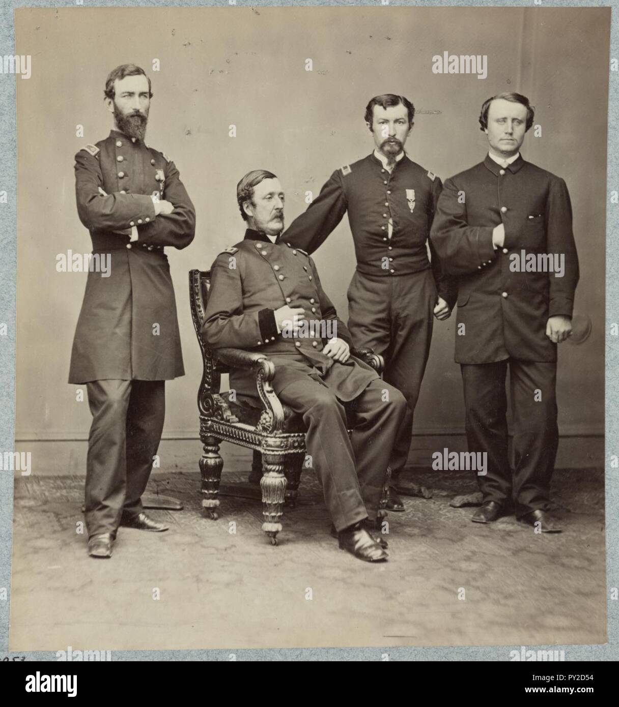 Bvt. Maj. Gen. W. F. Barry and staff Stock Photo - Alamy
