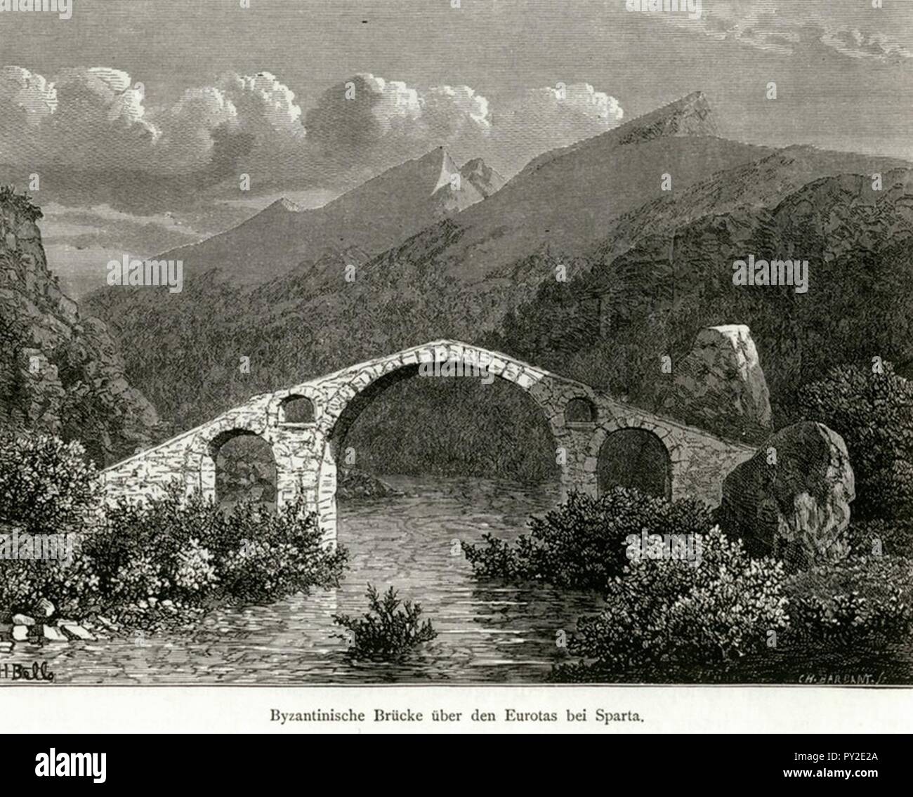 Byzantinische Brücke über den Eurotas bei Sparta - Schweiger ...