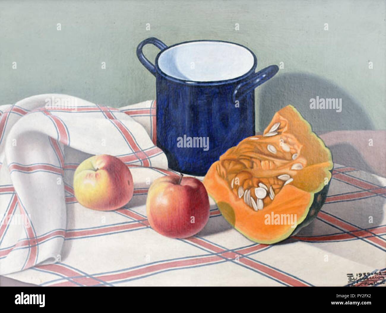 Cagnaccio di San Pietro natura-morta-con-zucca-1939 Stock Photo - Alamy