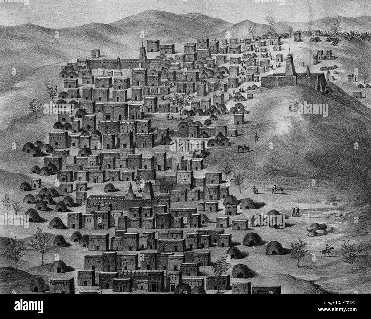 Caillie 1830 Timbuktu view Stock Photo - Alamy
