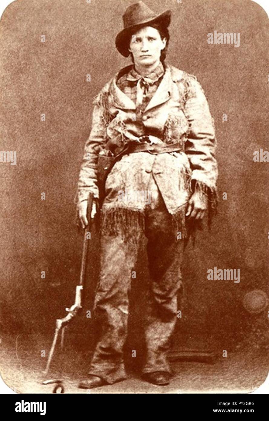 Calamity Jane with gun Stock Photo - Alamy