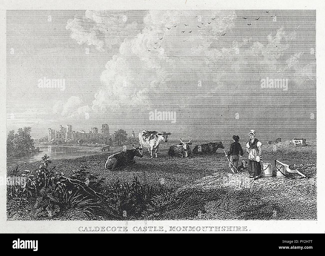 Caldecote Castle Monmouthshire Stock Photo - Alamy