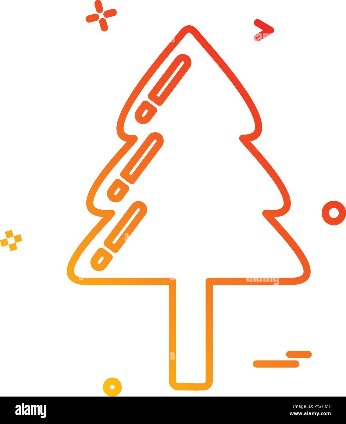 Christmas tree icon design vector Stock Vector Image & Art - Alamy