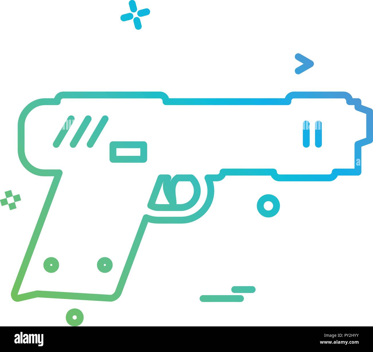 gun pistol police weapon icon vector design Stock Vector Image & Art ...